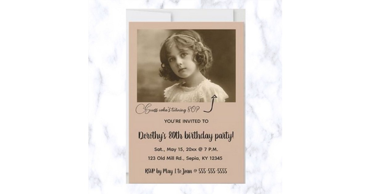 Editable Photo Birthday Invitation Card | Zazzle