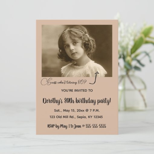 Editable Photo Birthday Invitation Card | Zazzle