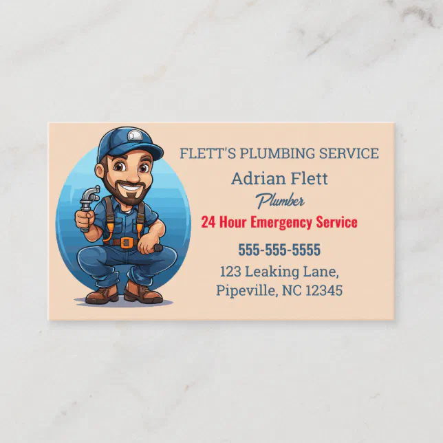 Editable Photo Plumber Business Card | Zazzle