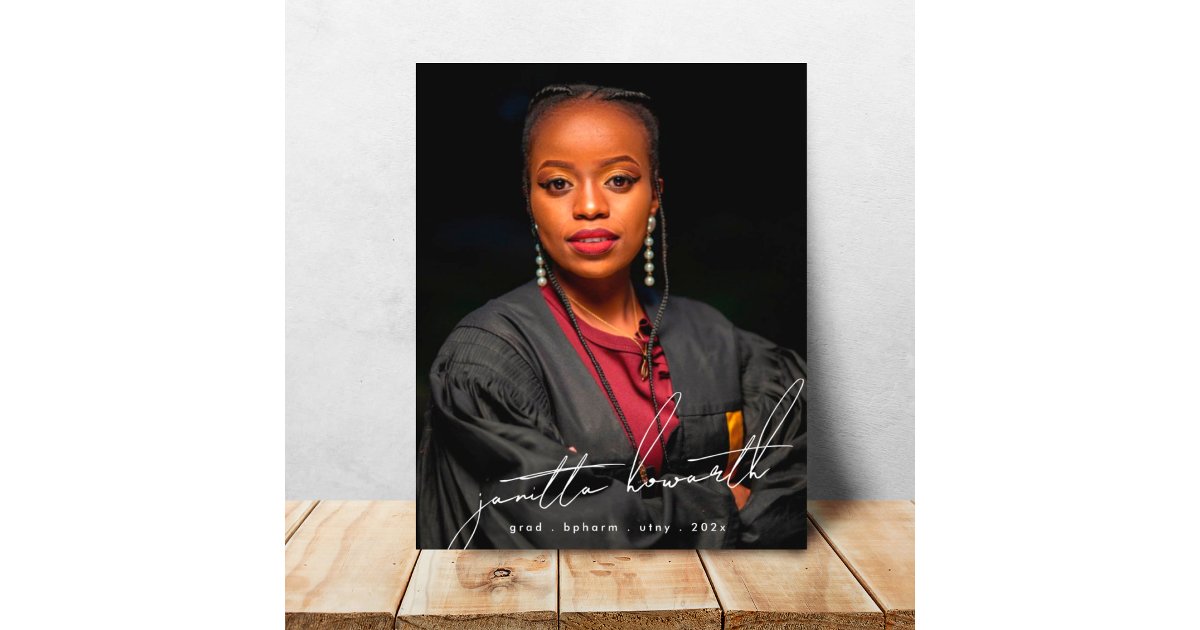 Editable Photo Template University Graduation | Zazzle