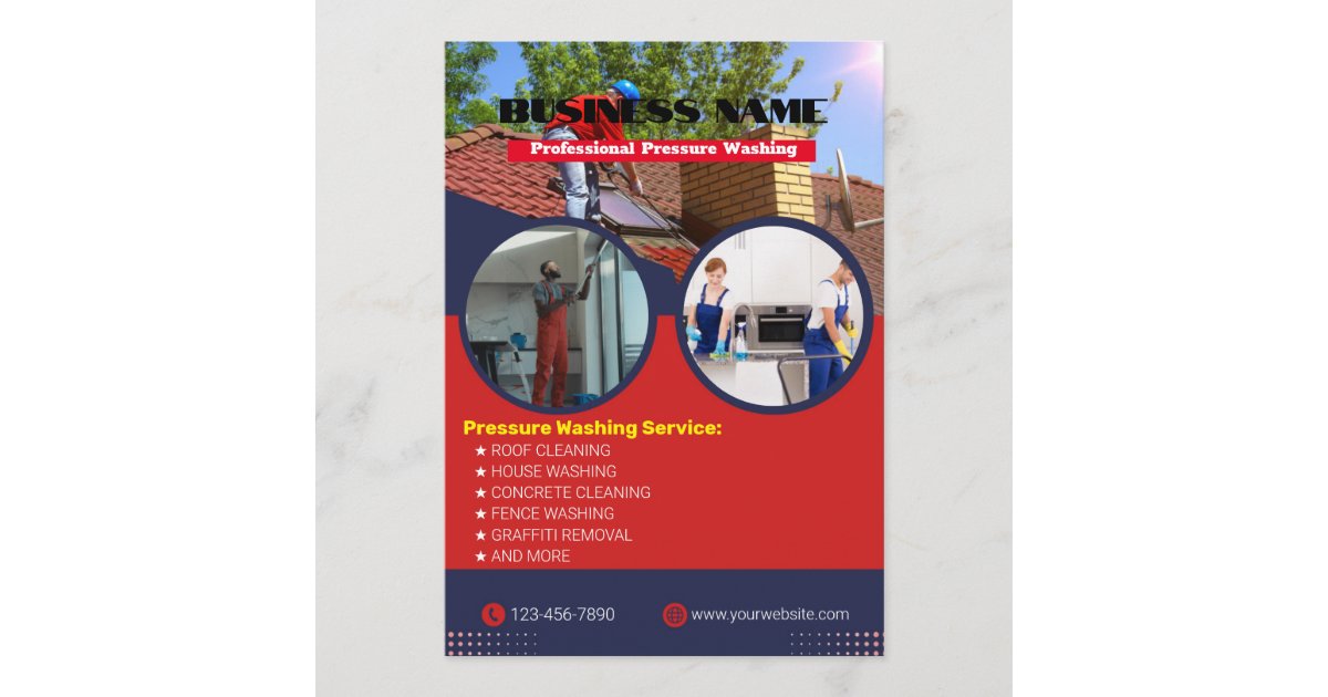 Editable Photograph Pressure Washing Flyers Invitation | Zazzle