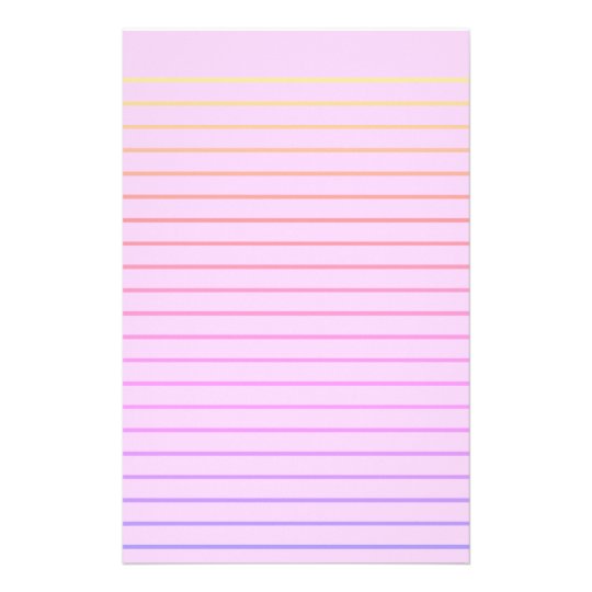 Editable Pink Decorative Lined Stationery Paper | Zazzle.com