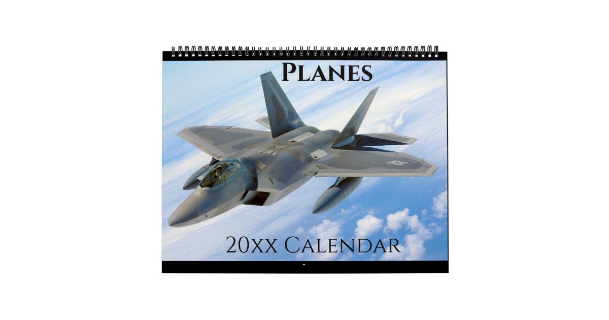 Editable Planes Calendar | Zazzle
