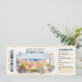 Editable Portugal Plane ticket, Portugal Trip Invitation | Zazzle