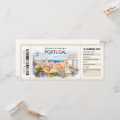 Editable Portugal Plane ticket, Portugal Trip Invitation | Zazzle