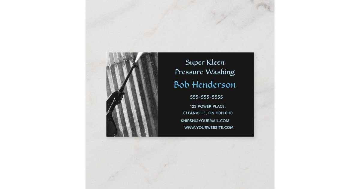 Editable Pressure Washing Business Card | Zazzle