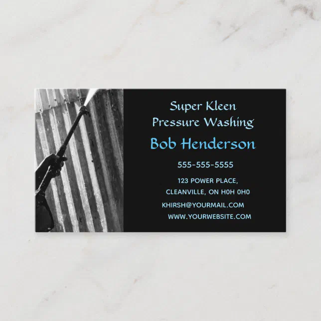Editable Pressure Washing Business Card | Zazzle