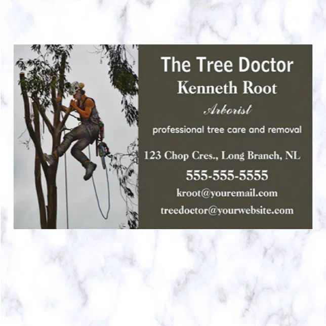 Editable Professional Arborist Business Card | Zazzle
