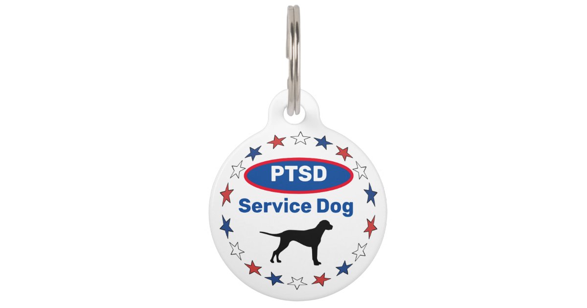 Editable PTSD Service Dog Pet Tag | Zazzle