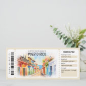 Editable Puerto Rico Plane Boarding Pass Ticket Invitation | Zazzle