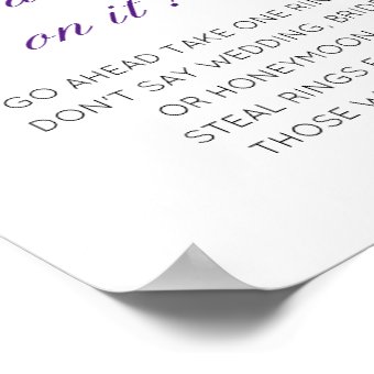 Editable Put a Ring on it Bridal Shower Game Poste Poster | Zazzle