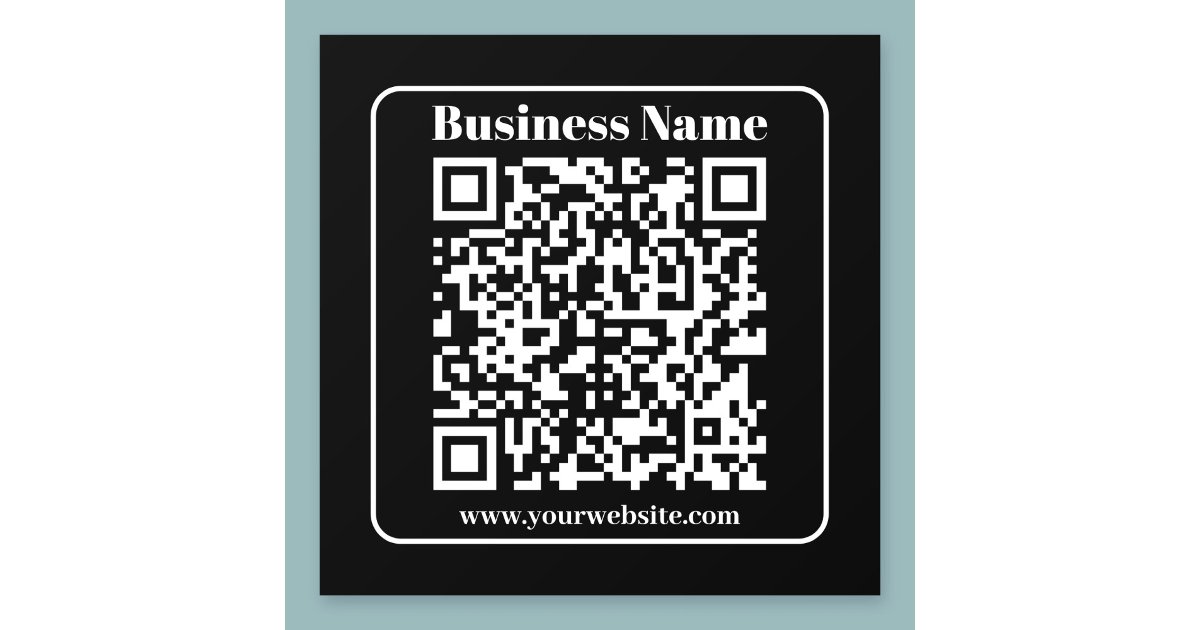 Editable QR code Black & White Retro Modern Style Wall Decal | Zazzle