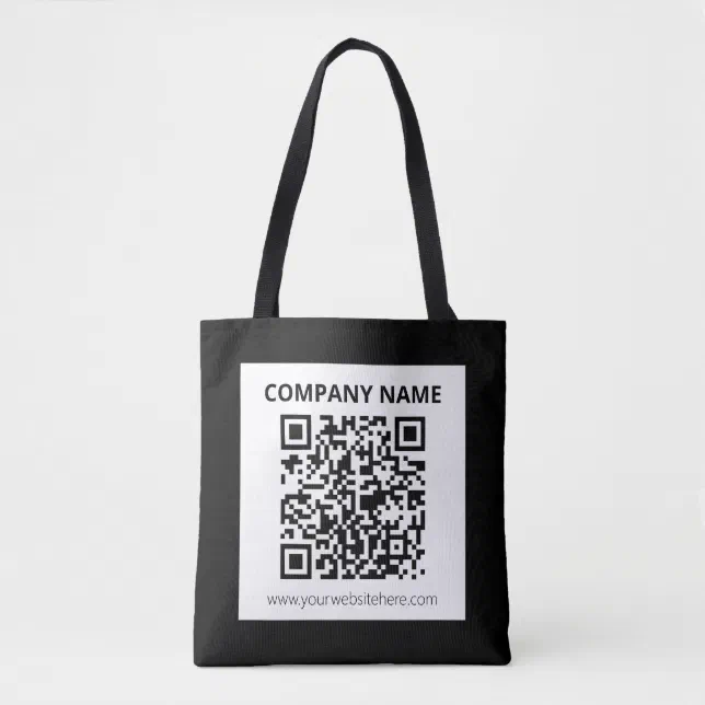 Editable QR code & Simple Customizable Design Tote Bag | Zazzle