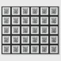 Editable QR code & Simple Customizable Design Wrapping Paper | Zazzle