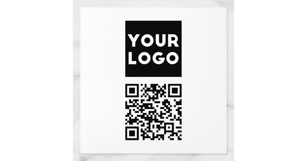 Editable QR code & Your Business Logo or Image Envelope Liner | Zazzle