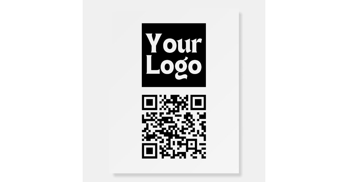 Editable QR code & Your Business Logo or Image Foam Board | Zazzle