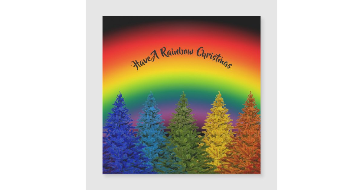 Editable Rainbow Christmas Tree | Zazzle