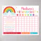 Editable Rainbow Reward Chart | Zazzle