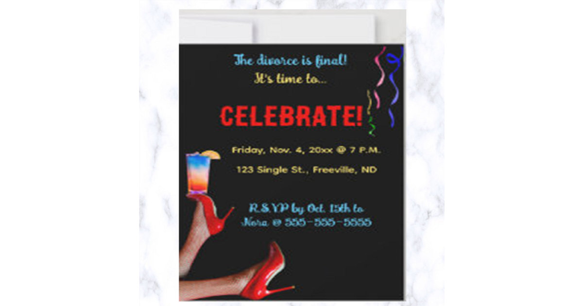 Editable Red High Heels Celebration Invitation | Zazzle