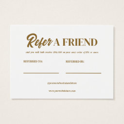 Editable Refer A Friend Template Profile Card | Zazzle