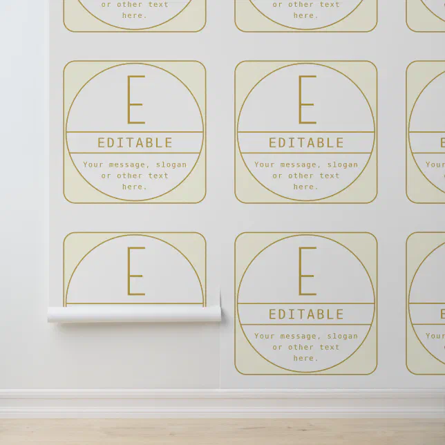 Editable Retro-modern Design Template Gold & White Wallpaper | Zazzle