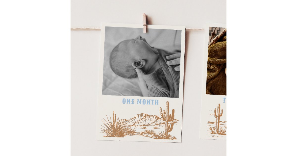 Editable Rodeo Monthly Photo Banner Card | Zazzle