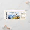 Editable Romania Plane ticket, Romania Trip Invitation | Zazzle