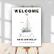 Editable Sailboat Nautical Welcome Sign Board | Zazzle