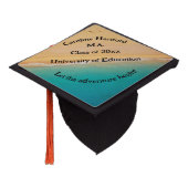Editable Sandy Beach Graduation Cap Topper | Zazzle