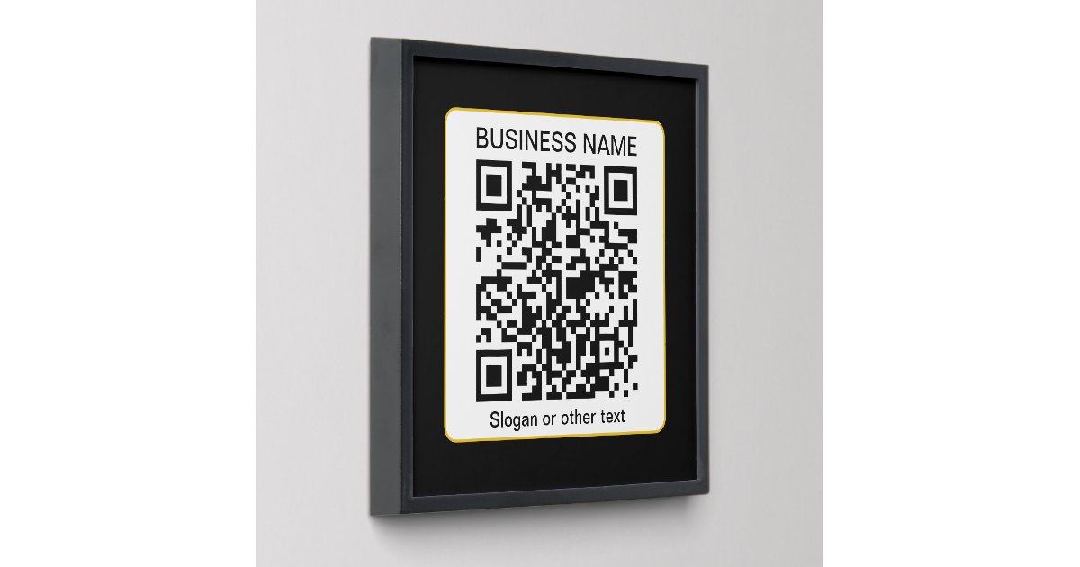 Editable Scannable QR code + Your Business Name Peel And Stick Photo ...