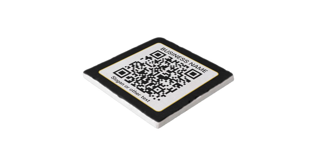 Editable Scannable QR code + Your Business Name Trivet | Zazzle