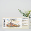 Editable Seattle Plane Boarding Pass Ticket Invitation | Zazzle