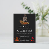 Editable Shiver Me Timbers Pirate Birthday Invitation Postcard | Zazzle