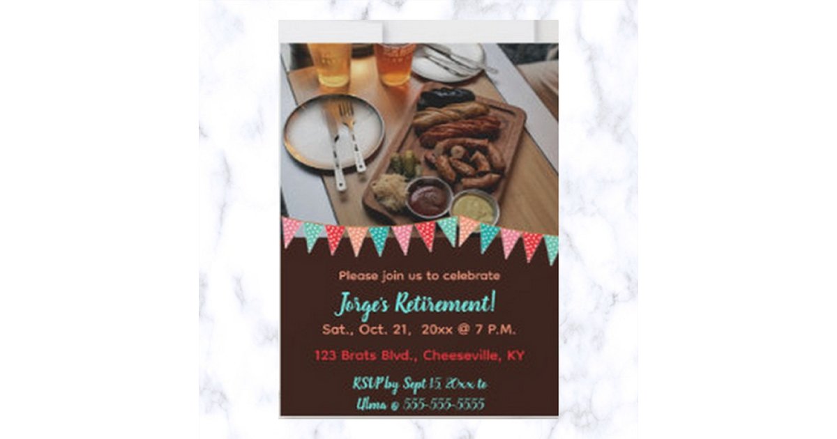 Editable Snacks and Drinks Party Invitation | Zazzle