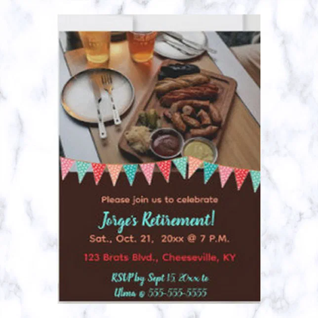 Editable Snacks and Drinks Party Invitation | Zazzle