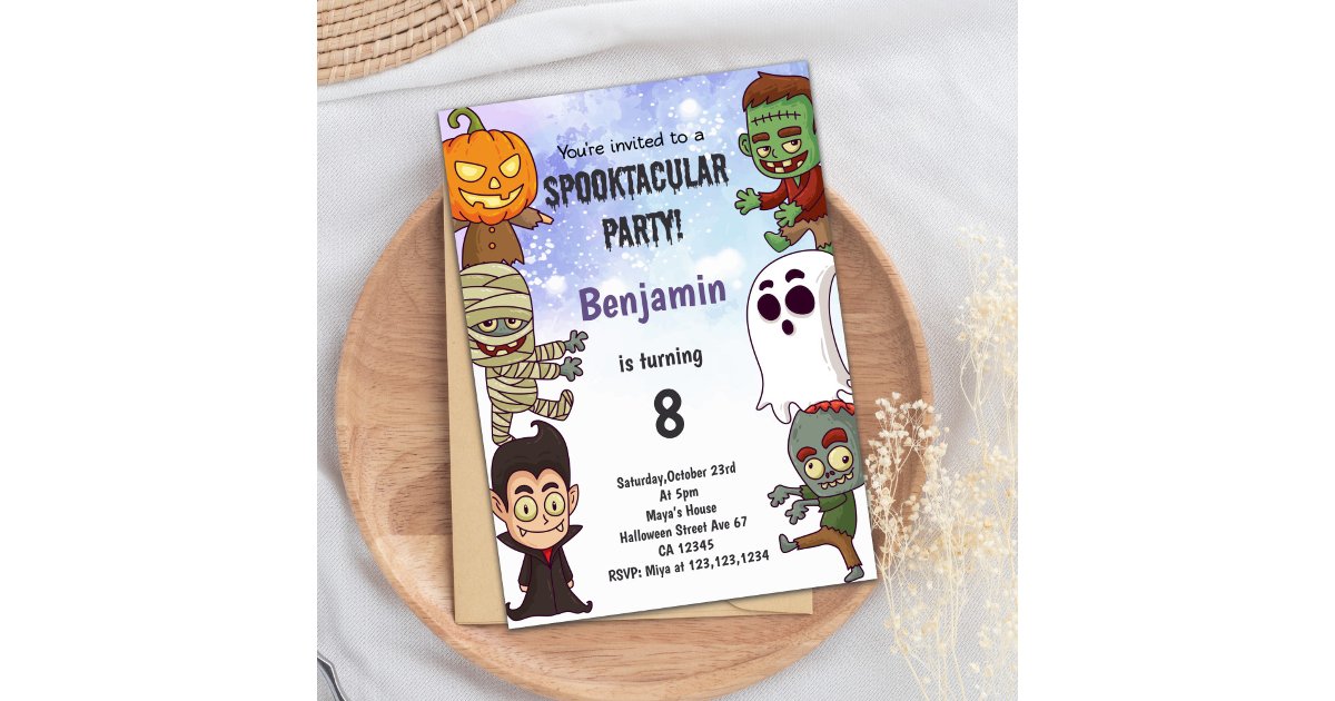 Editable Spooky Party Card | Zazzle