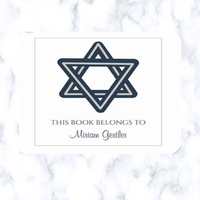 Editable Star of David Square Sticker | Zazzle