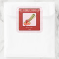 Editable Strawberry Rhubarb Jam Square Sticker | Zazzle