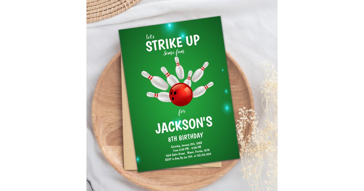 Editable Strike Party Invite for Kids | Zazzle