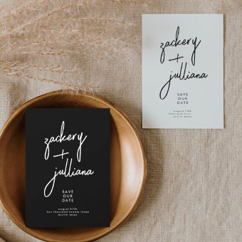 Editable Stylish NAMES | Photo Custom Save The Date | Zazzle