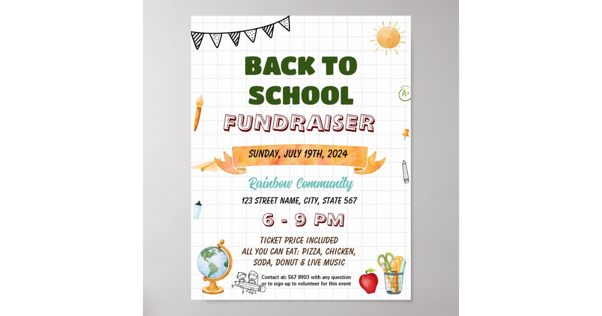 Editable Summer tutoring school flyer Poster | Zazzle