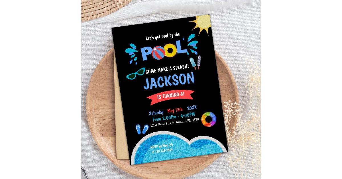 Editable Summer Water Party Invite | Zazzle