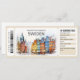 Editable Sweden Plane ticket, Sweden Trip Invitation | Zazzle