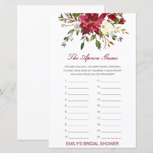 Editable The Apron Game Bridal Shower Game | Zazzle