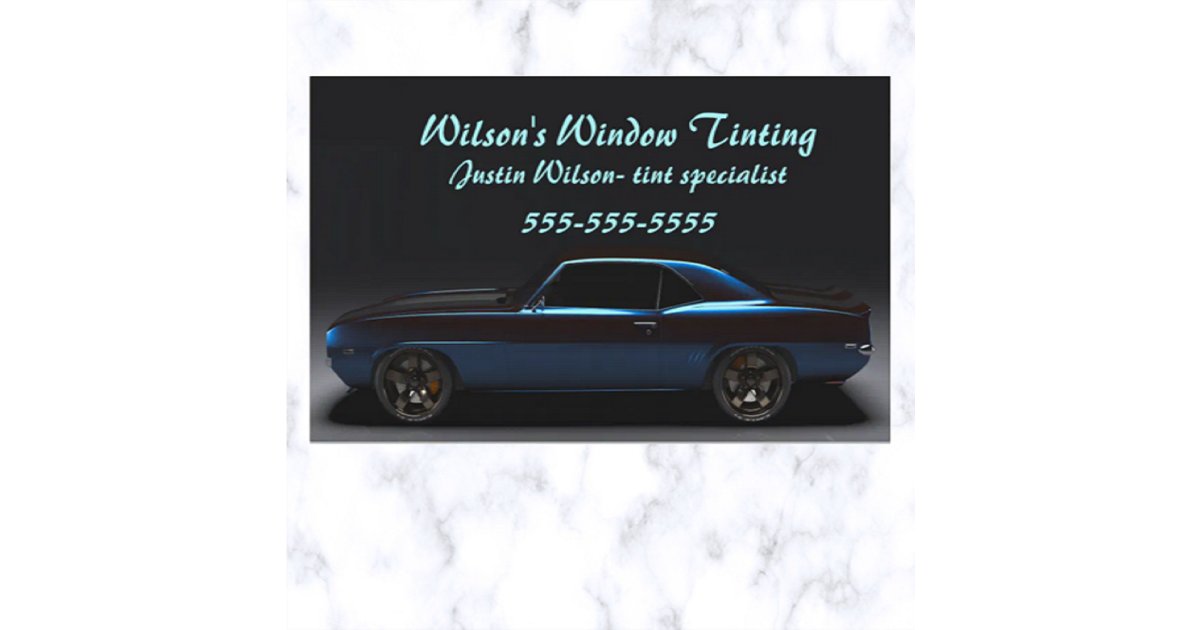 Editable Tint Specialist Business Card | Zazzle