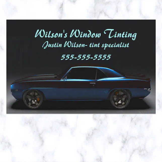 Editable Tint Specialist Business Card | Zazzle