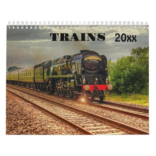 Editable Trains Calendar | Zazzle