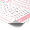 Editable Unicorn Rainbow Reward Chore Chart | Zazzle
