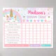 Editable Unicorn Rainbow Reward Chore Chart | Zazzle