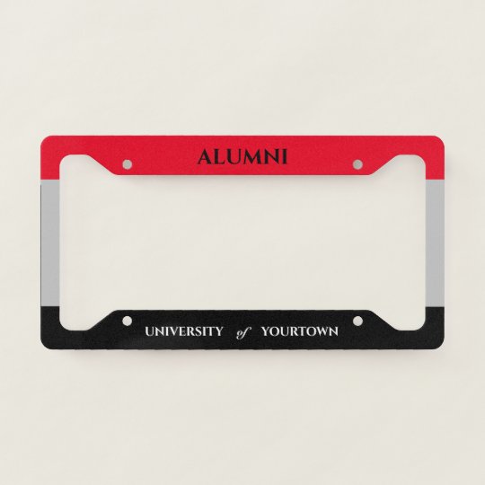 Editable University Alumni License Plate Frame | Zazzle.com